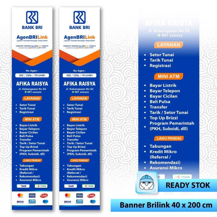SPANDUK BANNER BRI BRILINK PANJANG UKURAN 40X200 CM | Lazada Indonesia