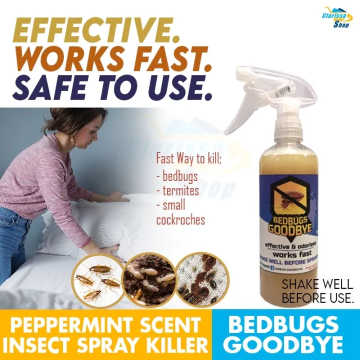 Bedbugs Goodbye Spray 500ml Natural Bed bugs Termites Cockroaches ...