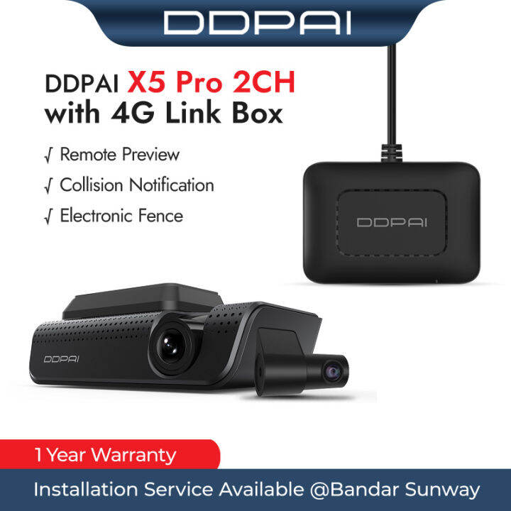 DDPAI X5 Pro 4K UHD Dashcam with 4G Link box set | Lazada