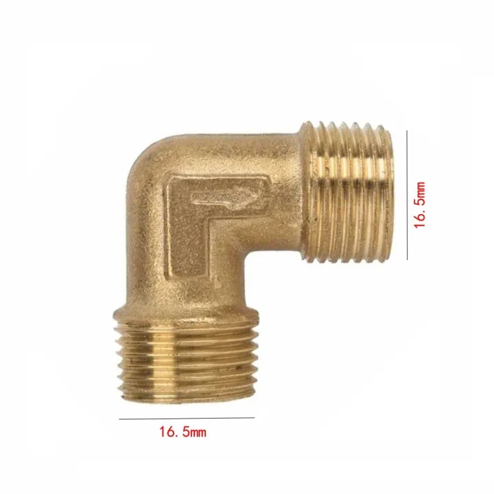 Air Compressor Equal Male Elbow Connector Fittings Brass 16.5mm Male ...