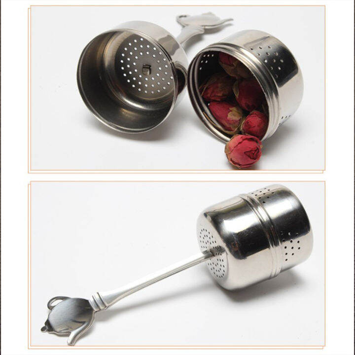 Stainless Steel Cylindrical Tea Infuser Filter for Loose Tea Leaf Spice ...