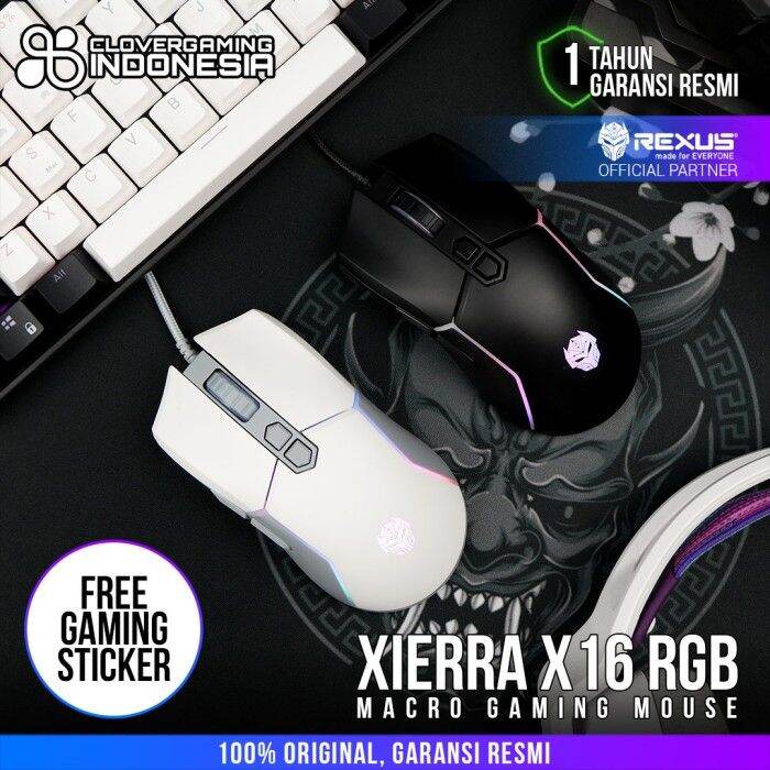 Rexus Xierra X16 RGB - X 16 X-16 Macro Gaming Mouse | Lazada Indonesia