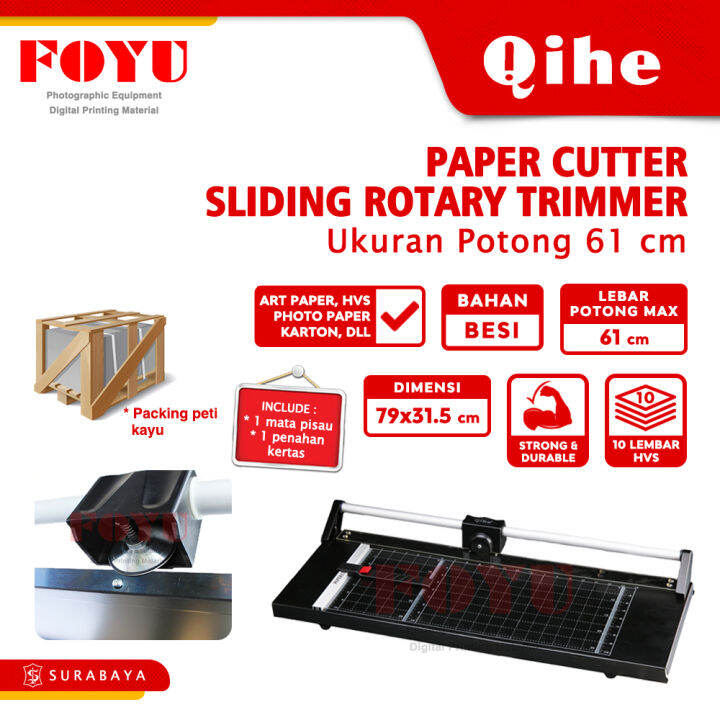 Paper Cutter Sliding Rotary Trimmer Lebar 61 cm | Lazada Indonesia