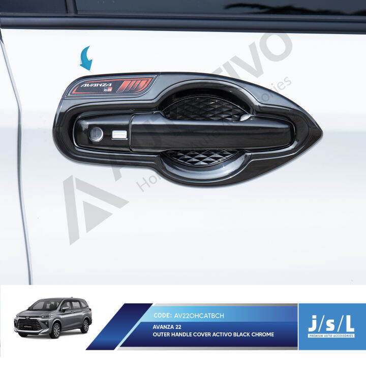 Outer Handle Mangkok Pintu All New Avanza 2022 JSL Activo Black Chrome | Lazada Indonesia