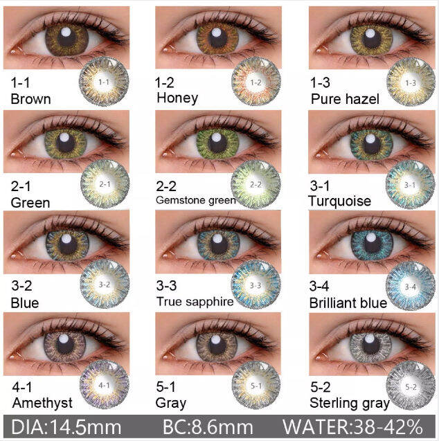 Colored contact lens natural beautiful pupil big eye original soft ...