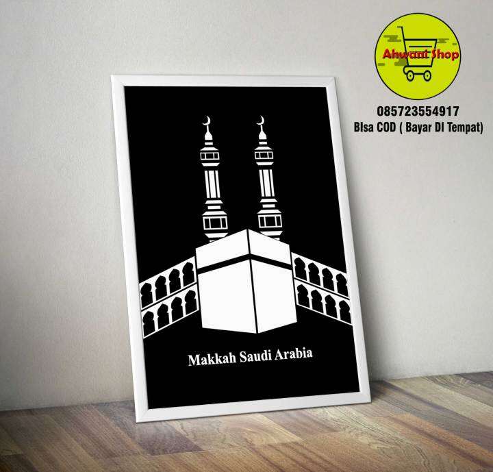 Poster Kayu Hiasan Dinding Rumah Iconik Makkah Saudi Arabia / Hiasan ...