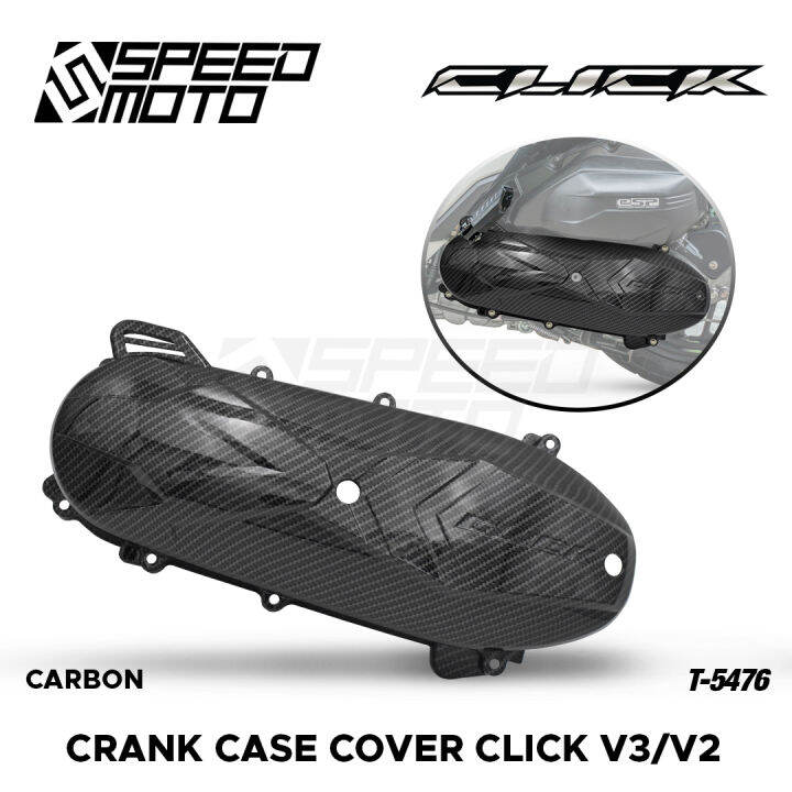 HONDA CLICK CRANK CASE COVER CARBON FOR CLICK V3 CLICK V2 MOTORCYCLE ...
