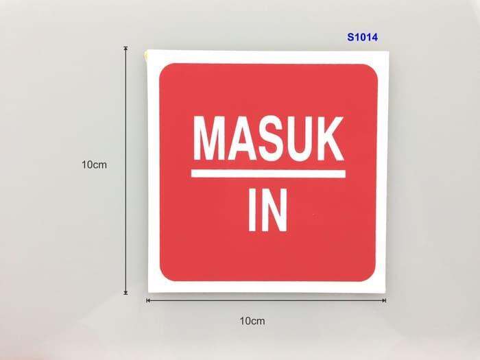 Acrylic Signage Keluar&Masuk 10x10 | Lazada Indonesia