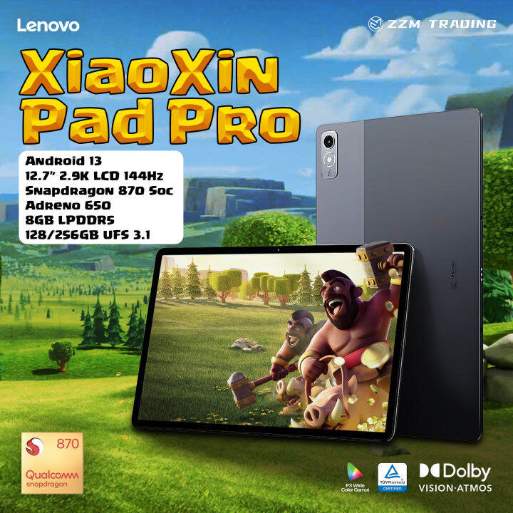 Lenovo Xiaoxin Pad Pro 12.7" 2.9K LCD 144Hz Snapdragon 870 Soc 8GB LPDDR5 128GB/256GB UFS 3.1 ...
