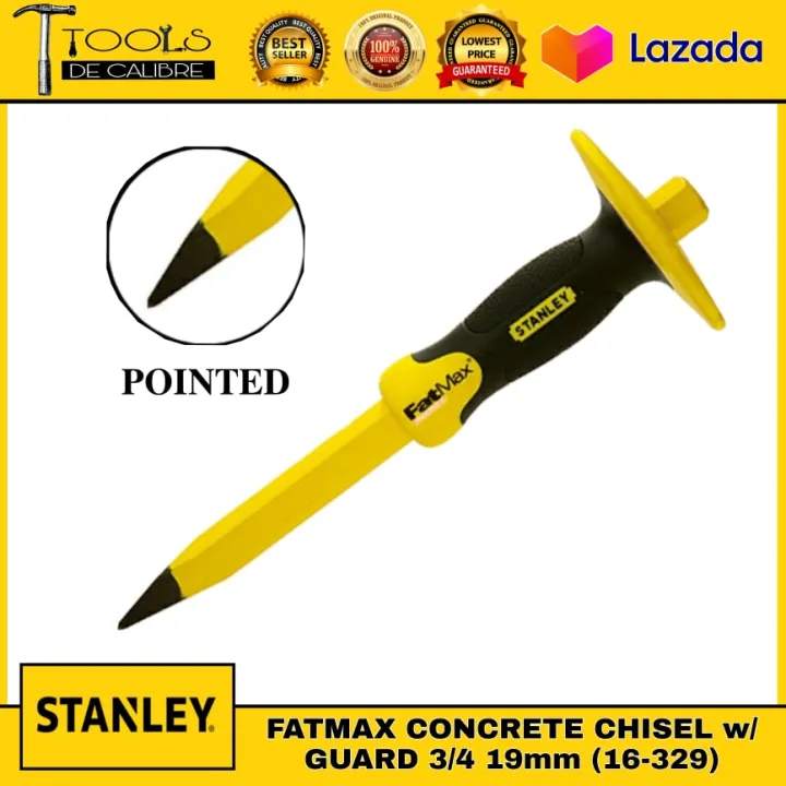 STANLEY FatMax Concrete Chisel with Bi-Material HandGuard 3/4" 19mm (16 ...