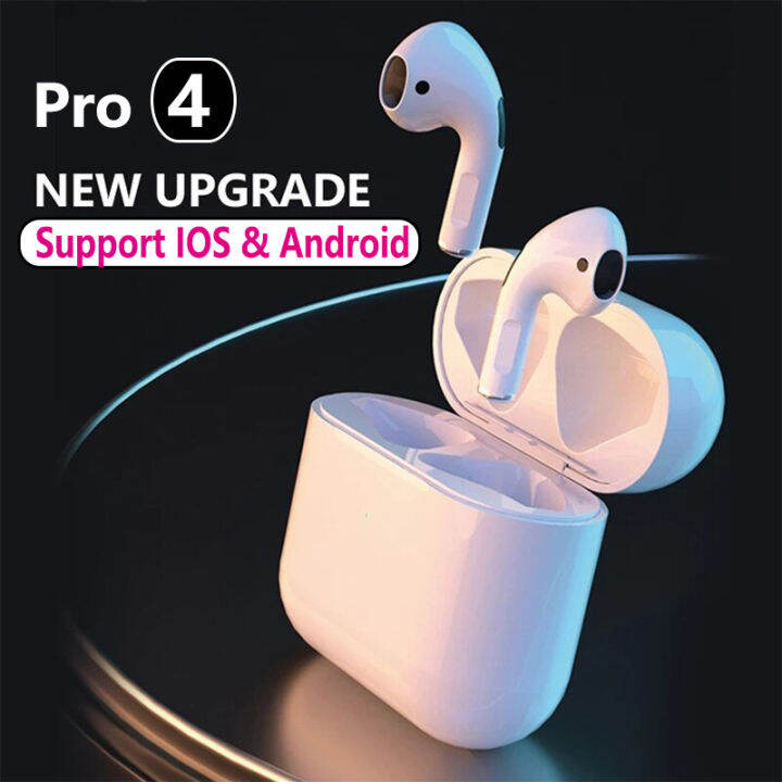 New Pro 4 Wireless Bluetooth Earphones Inpods Hi-Fi Stereo TWS Earbuds ...