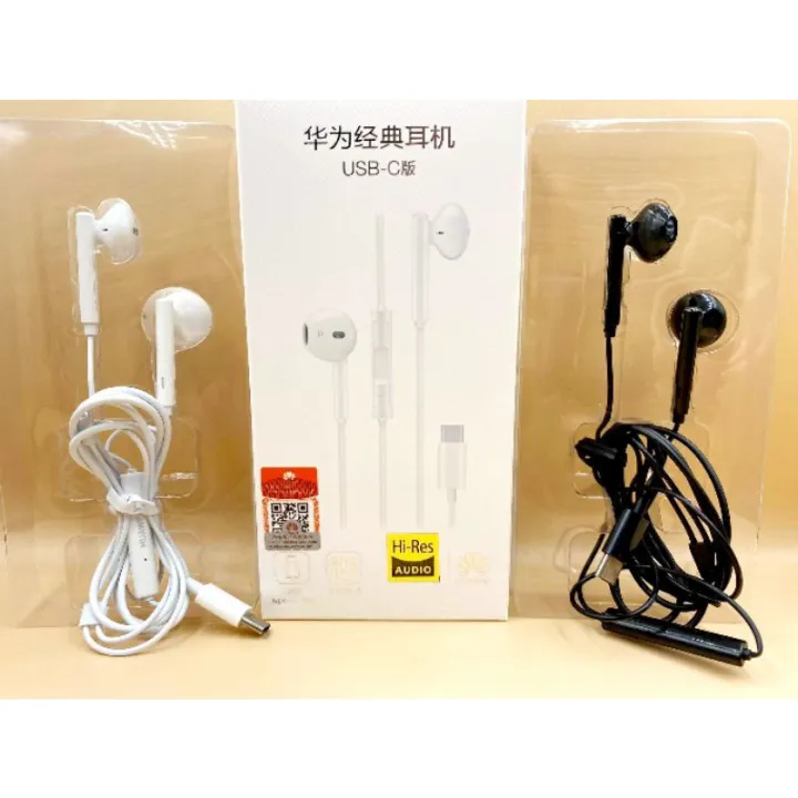 Huawei Original Type C Half In-Ear Earphone Headset with Remote, Mic ...