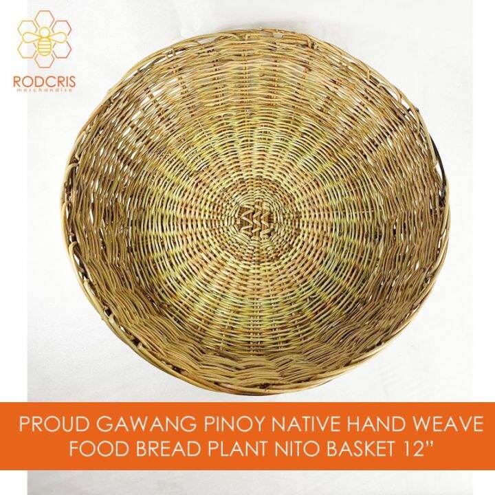 Local Filipino Native Kitchen Garden Hand Made Weave Fruit Bread Tray ...