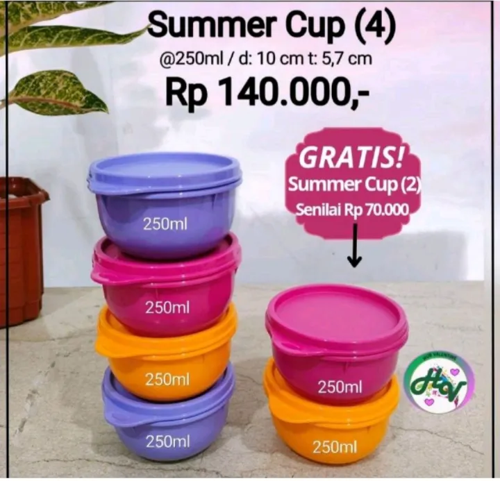 Tupperware Summer CUp ,tempat sambal | Lazada Indonesia