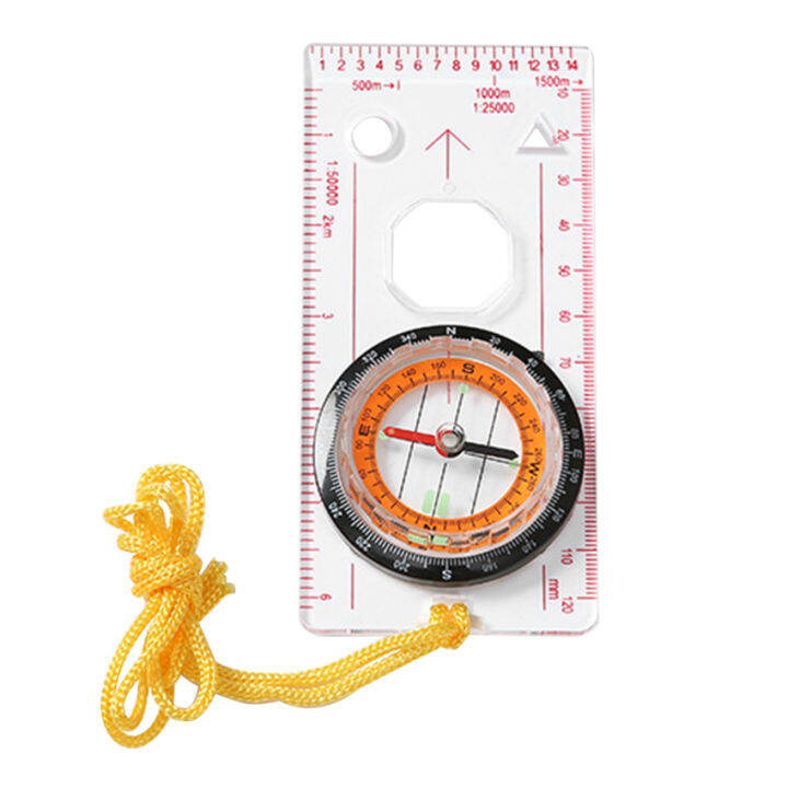 Outdoor survival compass map ruler scale outdoor camping map ruler ...