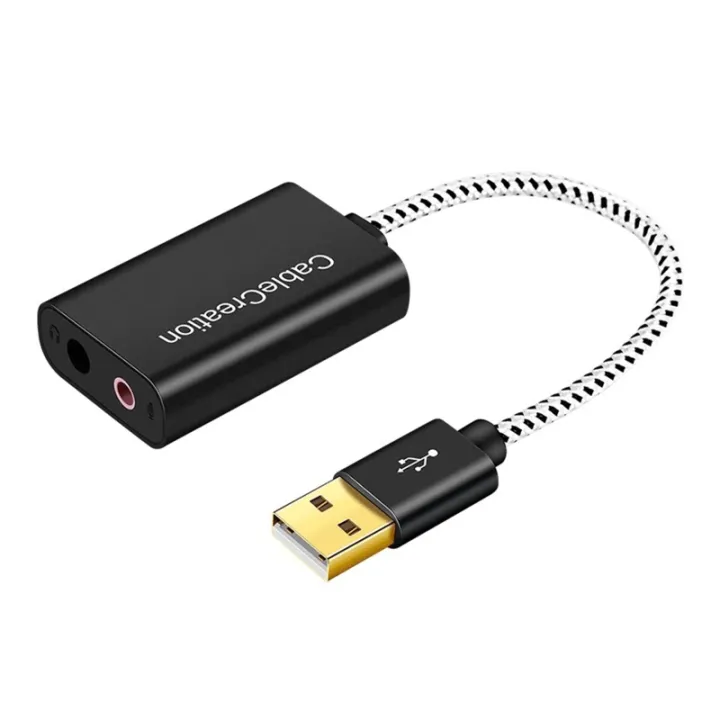 USB Audio Adapter External Stereo Sound Card with 3.5mm Headphone and ...
