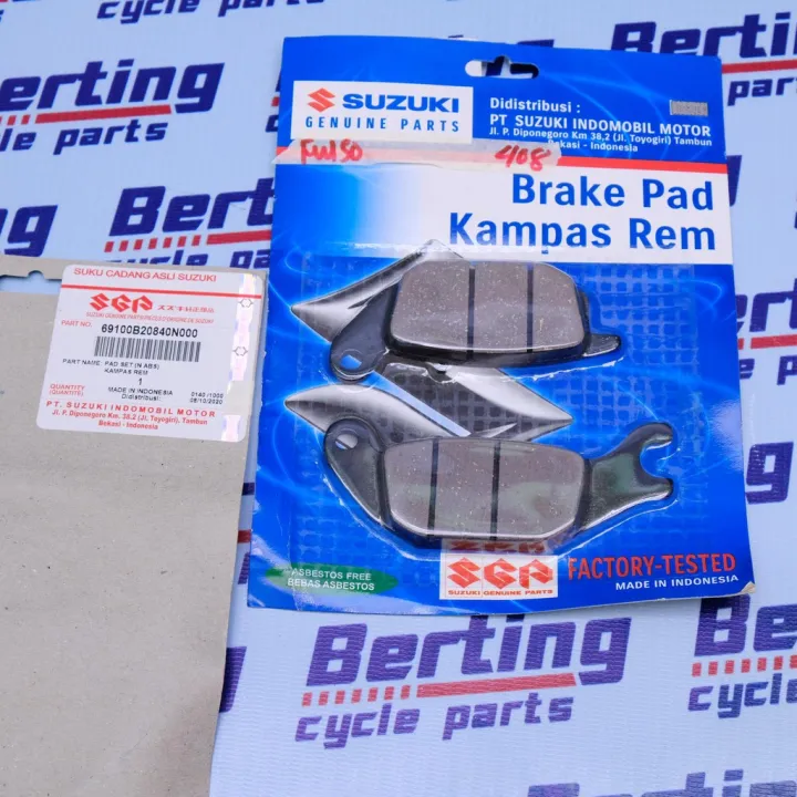 Suzuki SGP Rear Brake Pad for Raider 150 Carb Genuine 69100-20840-000 ...