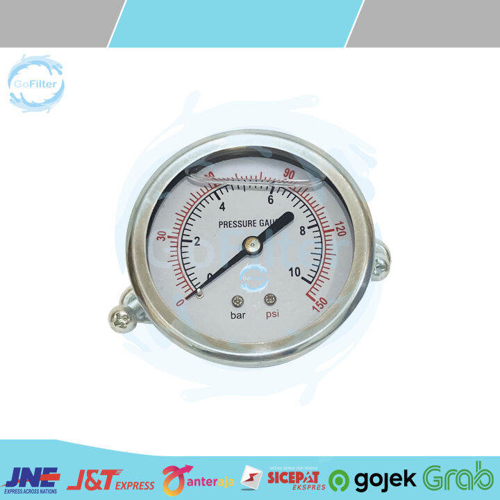 PRESSURE GAUGE OIL 10 BAR 150 PSI | Lazada Indonesia