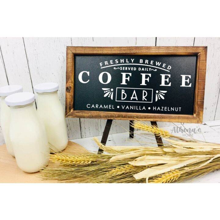 COFFEE BAR FRESHLY BREWED RUSTIC SIGN | Lazada PH