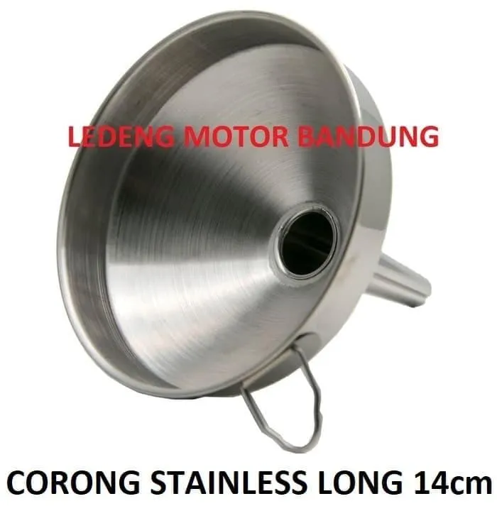 CSL14 Corong Stainless Steel Besi Kuat Panjang Funnel Long 14cm ...