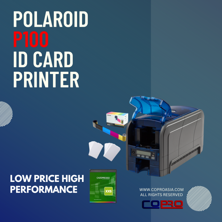 Polaroid P100 PVC Card Student and Staff ID Printer Entry Level Package ...