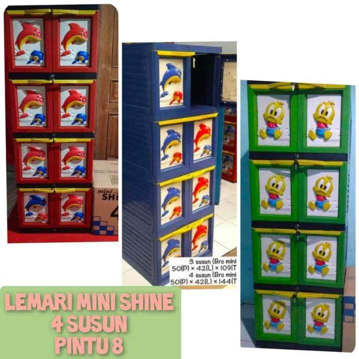 [COD] PROMO!!! LEMARI MINI SHINE SUSUN 4 KARAKTER / LEMARI SUSUN 4 ...