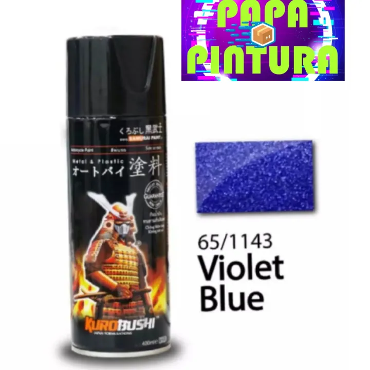 SAMURAI SPRAY PAINT VIOLET BLUE 65**/1143** ( METALLIC COLORS ) 400ML ...