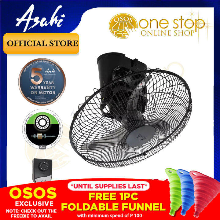 ASAHI Original Power Fan Electric Fan l Stand Fan 16" with Thermal Cut ...