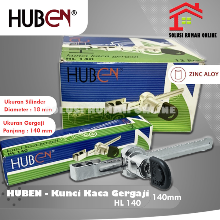 HUBEN HL 140 Kunci Laci Kaca Gergaji/ Kunci Lemari Etalase Sliding ...