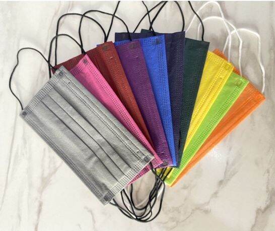 DEWASA/ADULT Earloop Face Mask Disposable 3ply 50 pcs Mask Warna Mask ...