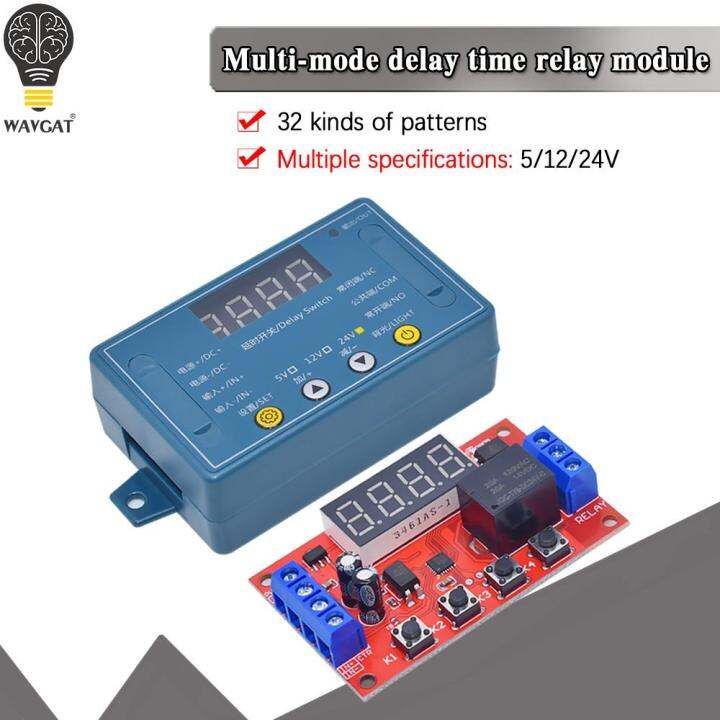 10A 1 channel Delay time relay module 5V 12V 24V timing programmable optical coupler isolation ...