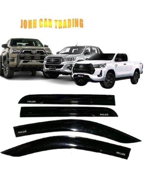 Toyota Hilux 2016~2023 4'' Window Door Visor Hilux Revo Rocco Rogue Air ...