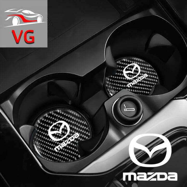 2 gói xe sợi Carbon nước đế lót ly cho Mazda 2 3 6 Atenza demio CX3 CX5 cx4 cx30 cx8 ngăn đựng ...