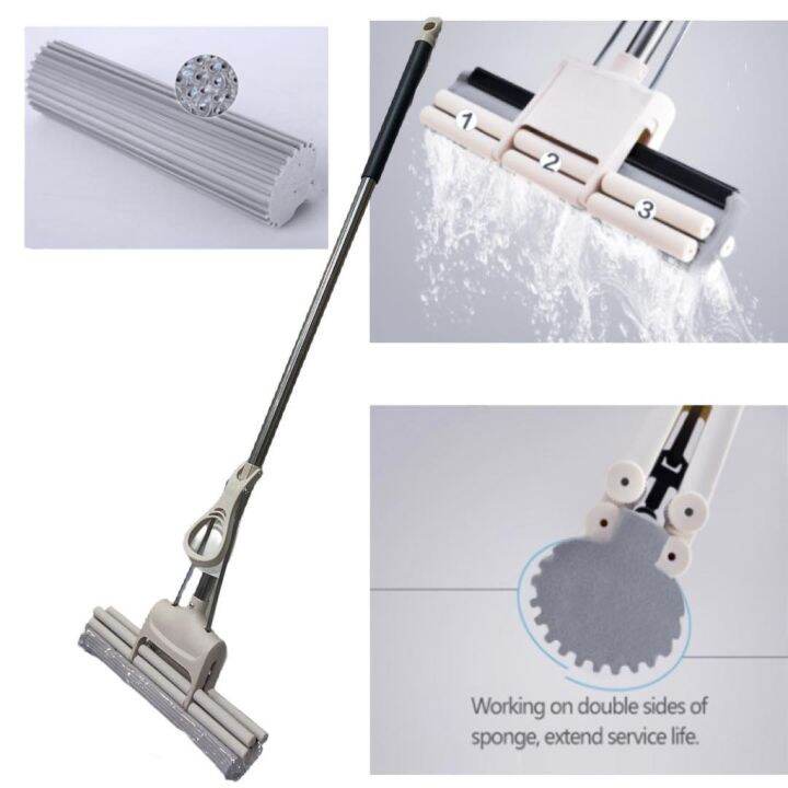 High Quality PVA Sponge Clear Mop Squeezable Material Magic Sponge Mop ...