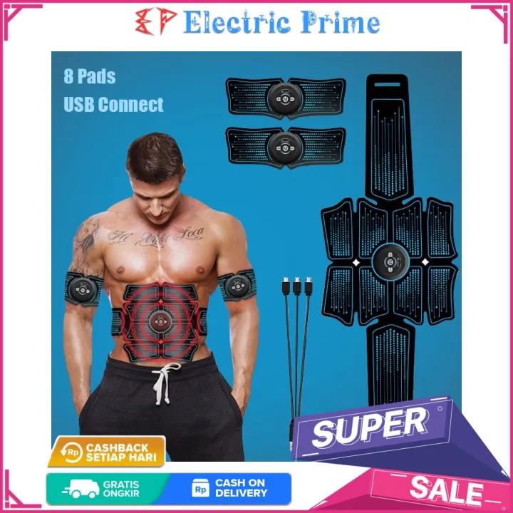 TRIPLEDI Smart Fitness Alat Stimulator Olahraga Pengecil Perut Buncit ...