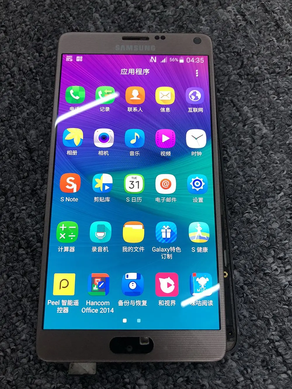 Original 5.7 ''SUPER AMOLED LCD สำหรับ Samsung Galaxy Note 4 N910 N910A ...