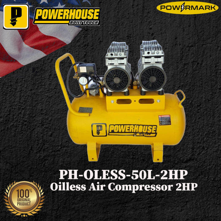 POWERHOUSE PH-OLESS-50L-2HP Oilless Air Compressor 2HP [POWERMARK | PPT ...