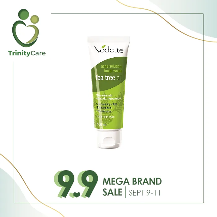 VEDETTE TEA TREE OIL ACNE SOLUTION FACIAL WASH 100ml | Lazada PH