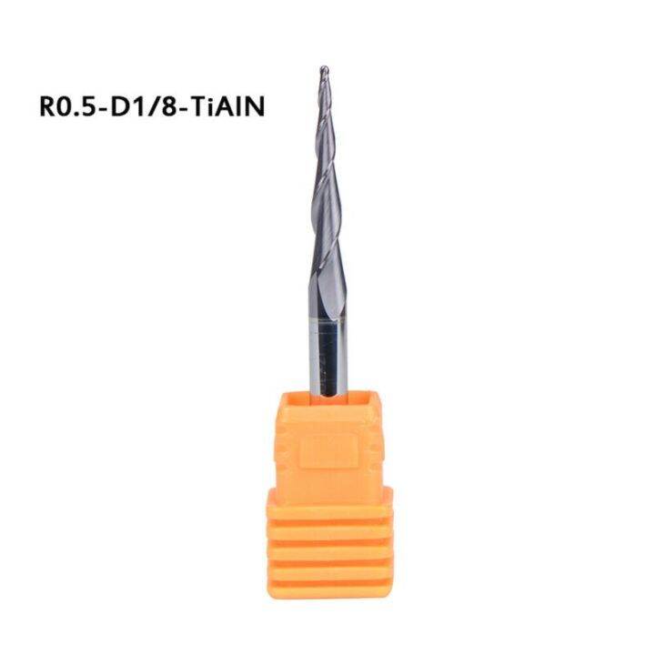 Ball Nose End Mill Bit TiAIN เคลือบด้วยรัศมีเครื่องมือกล่องพลาสติก ...