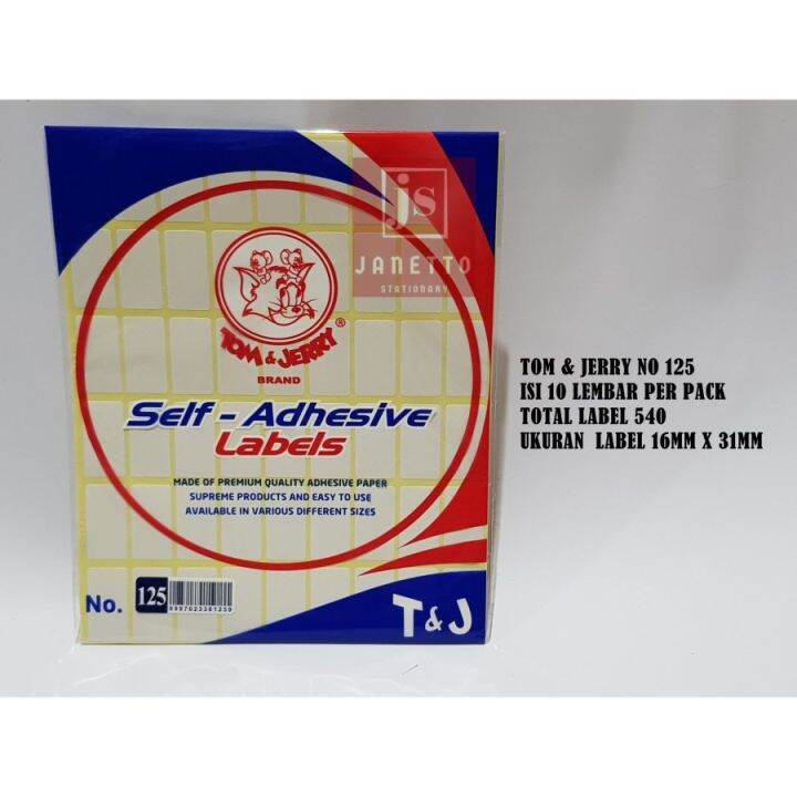 Label sticker tom and jerry no 125 | Lazada Indonesia