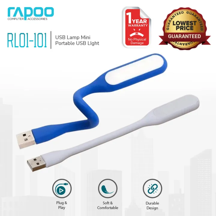 Rapoo RL01-101/RL01-102 USB Lamp Mini Portable LIght | Lazada PH