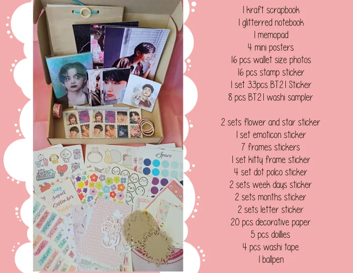 bts bangtan scrapbook journal starter kit set | Lazada PH