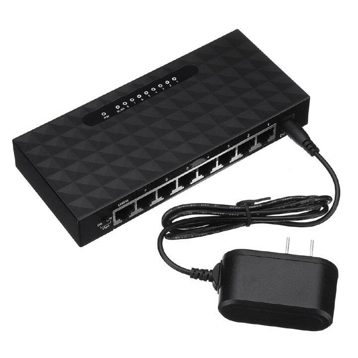 8 Ports 10 / 100Mbps DC 5V Gigabit Ethernet Network Switch Internet hub ...