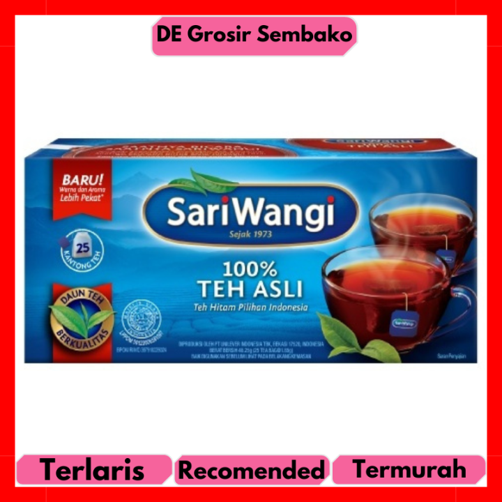Sariwangi Kotak TB 25 Teh Celup Asli 100% Teh Hitam Asli Indonesia Isi 25 Kantong | Lazada Indonesia