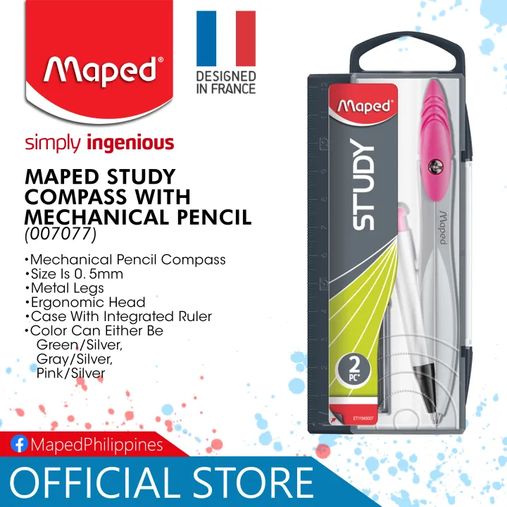 MAPED Study Compass with Mechanical Pencil I Metal I 119430 | Lazada PH