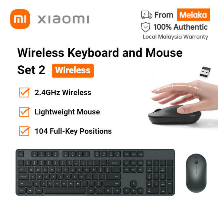 Xiaomi Wireless Keyborad Mouse Set 2 104 Keys 2.4GHz Wireless ...