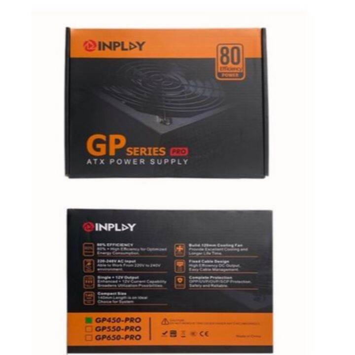 Inplay GP450PRO True Rated PSU Power Supply 80 Plus Efficiency (1 Year ...