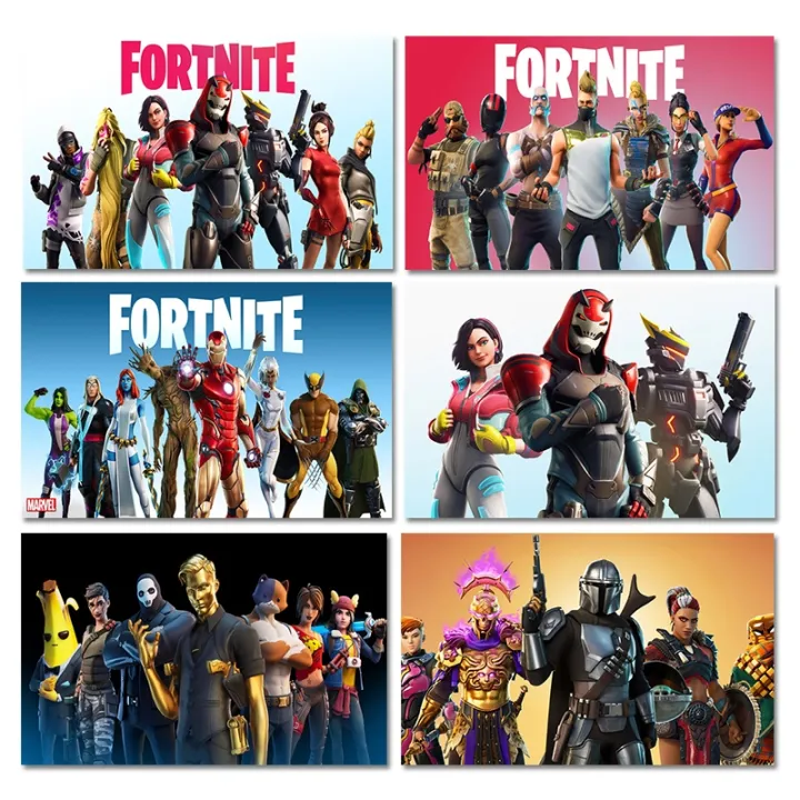 2022 Ma-rvel Fortnite Game Poster Avengers Superhero Inor Man Boba Fett ...