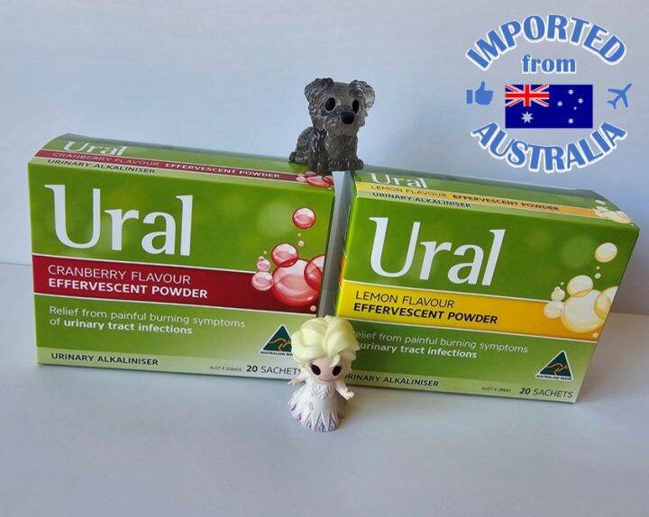 URAL AUSTRALIA Effervescent Powder Urinary Alkalinizer for UTI and ...