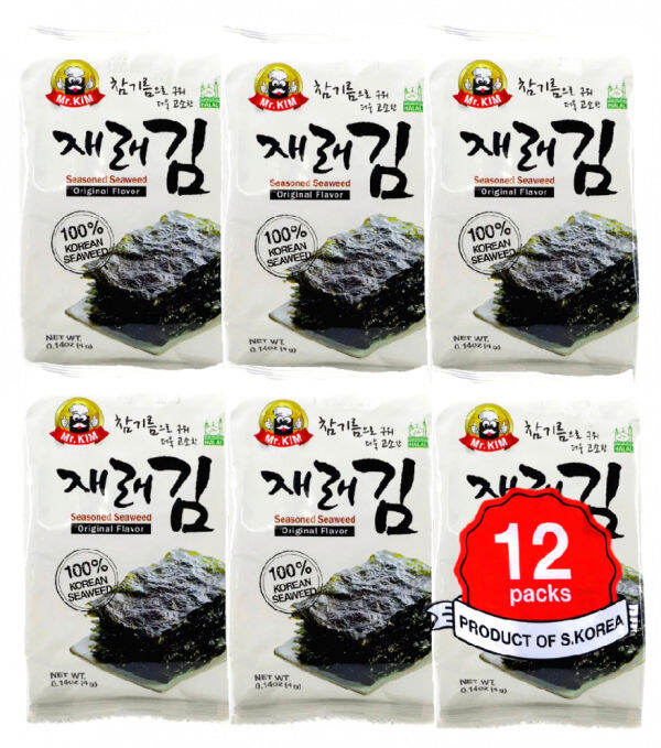 Mr. Kim Seasoned Seaweed 4g x 12pkt Halal Korea Seaweed Snack | Lazada